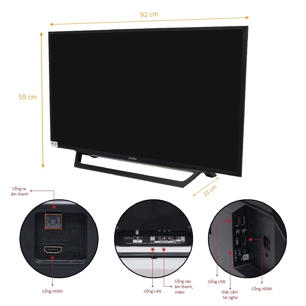 INTERNET TIVI SONY 40 INCH KDL-40W650D VN3 | Công ty uy tín tại T.p HCM