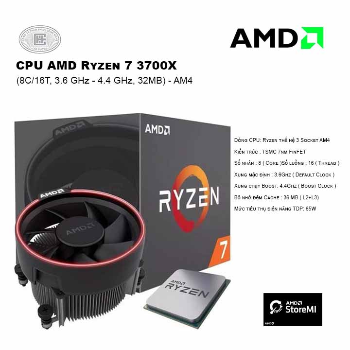CPU AMD Ryzen 7 3700X | Công ty uy tín tại T.p HCM