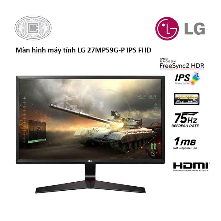 Màn Hình LG 27MP59G-P.ATV (27 inch/ 1920x1080/ IPS/ 75Hz/ 5ms/ FreeSync ...