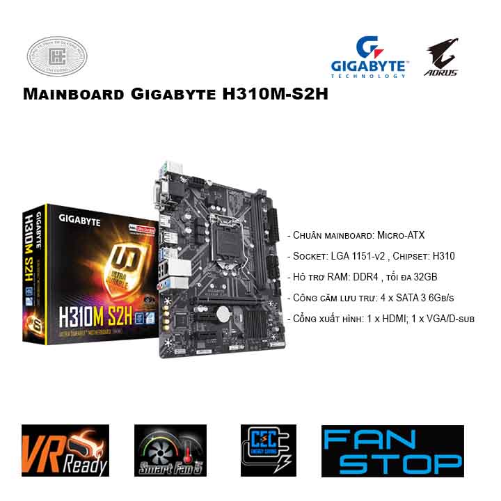 Mainboard Gigabyte H310M S2H | Công ty uy tín tại T.p HCM