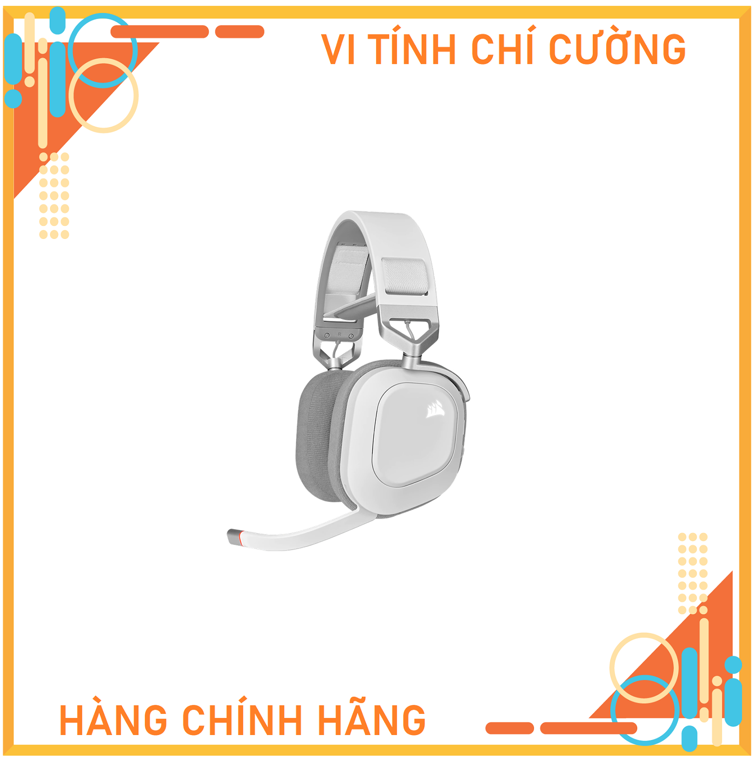 TAI NGHE KHÔNG DÂY CORSAIR HS80 RGB WHITE CA-9011236-AP | Công ty uy tín tại T.p HCM