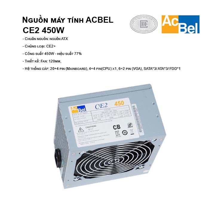 Nguồn máy tính AcBel CE2 450W | Công ty uy tín tại T.p HCM
