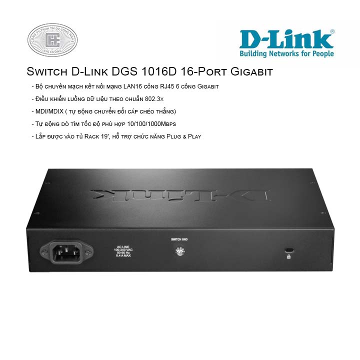 Switch D-Link DGS 1016D 16-Port Gigabit(Vỏ sắt) | Công ty uy tín tại T ...