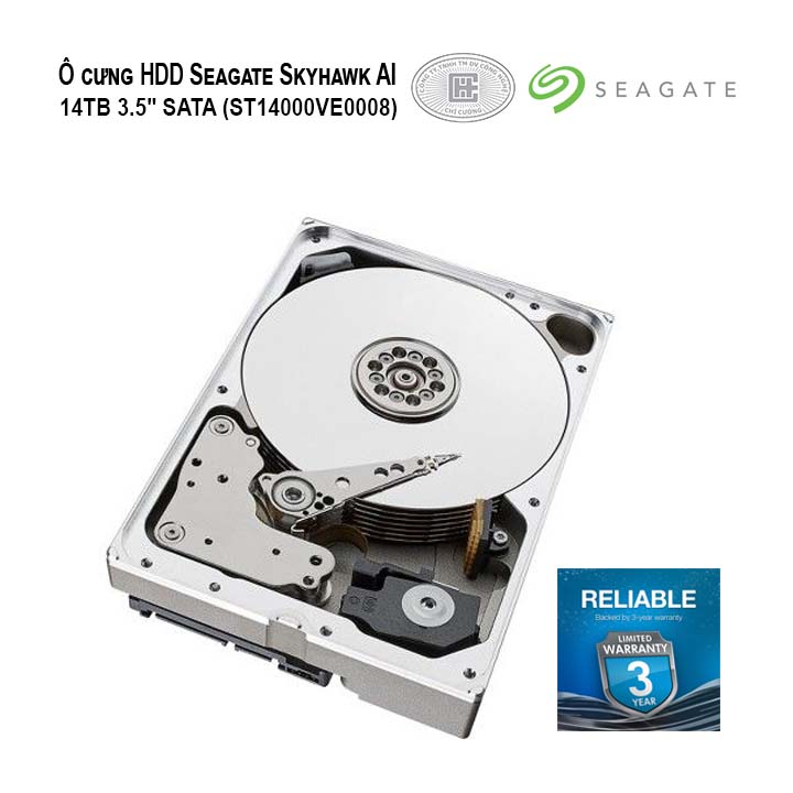 Ổ cứng HDD Seagate Skyhawk AI 14TB 3.5" SATA (ST14000VE0008) | Công ty ...